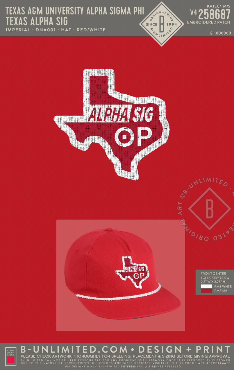 Texas A&M University Alpha Sigma Phi - Texas Alpha Sig - Imperial - DN – B-Unlimited Custom ...