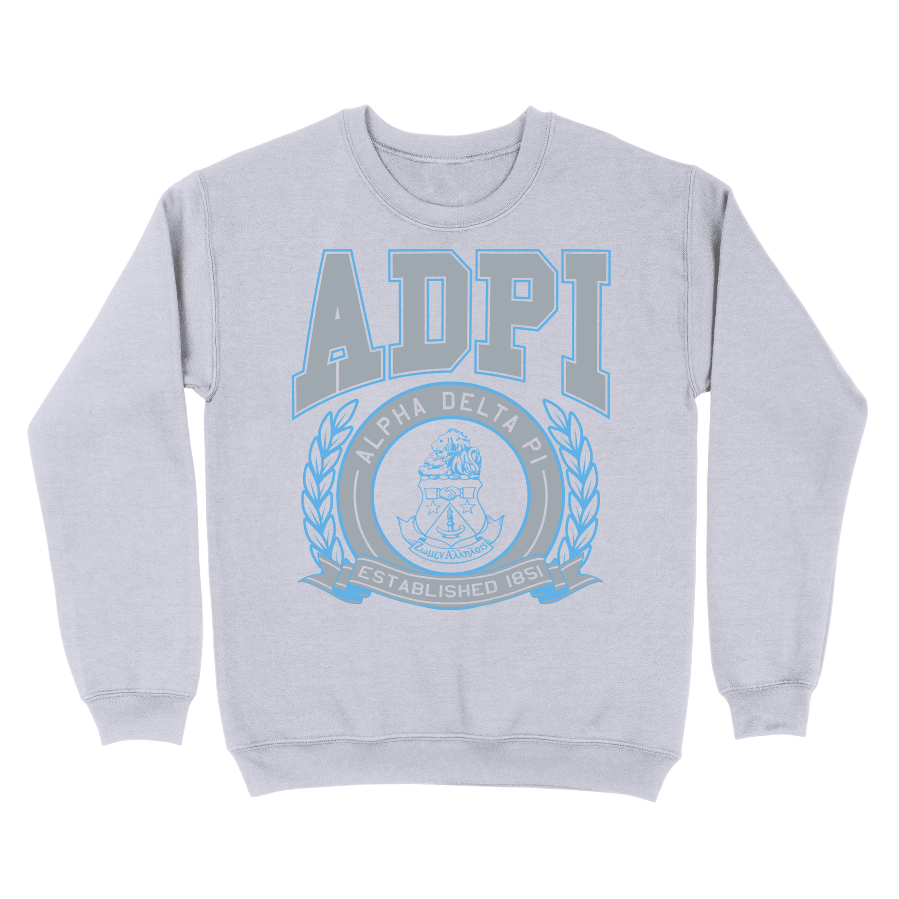 B-Greek - Crest Crewneck [S26] - Alpha Delta Pi – B-Unlimited Custom ...