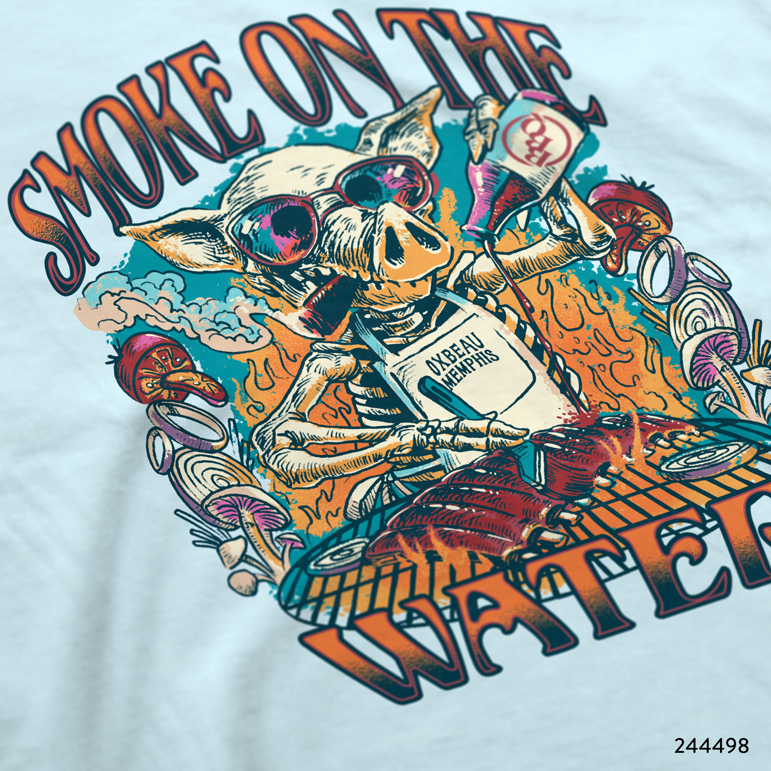 Oxbeau Memphis Brand PR BBQ T-Shirt Design – B-Unlimited Custom Apparel ...