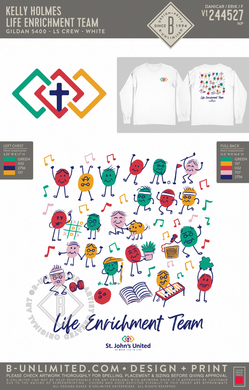 Kelly Holmes - Life Enrichment Team - Gildan - 18000 - Crewneck Sweats ...