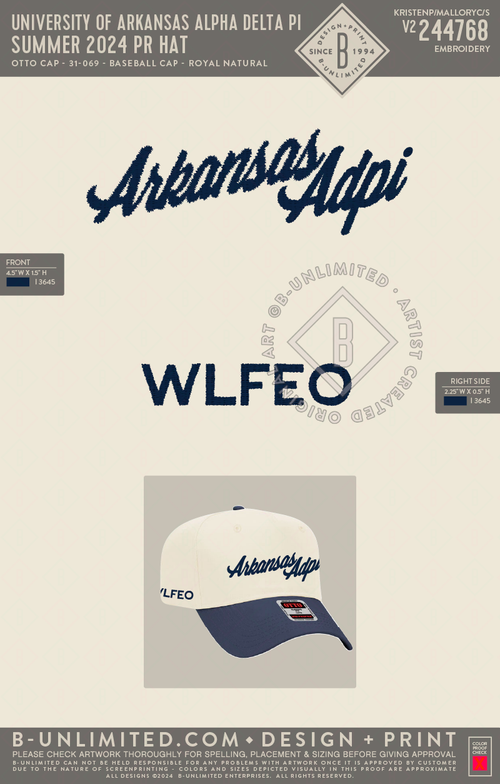University of Arkansas Alpha Delta Pi – B-Unlimited Custom Apparel Shop