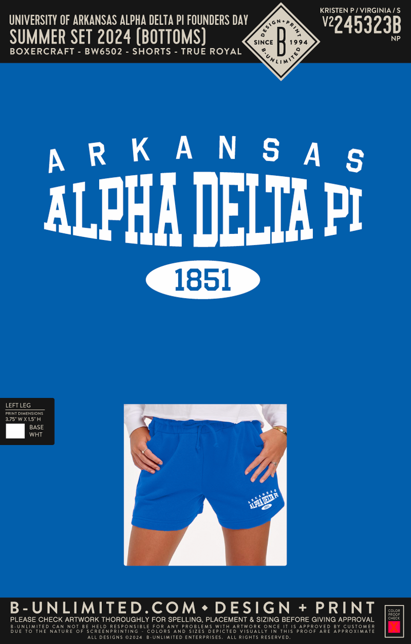 University of Arkansas Alpha Delta Pi – B-Unlimited Custom Apparel Shop