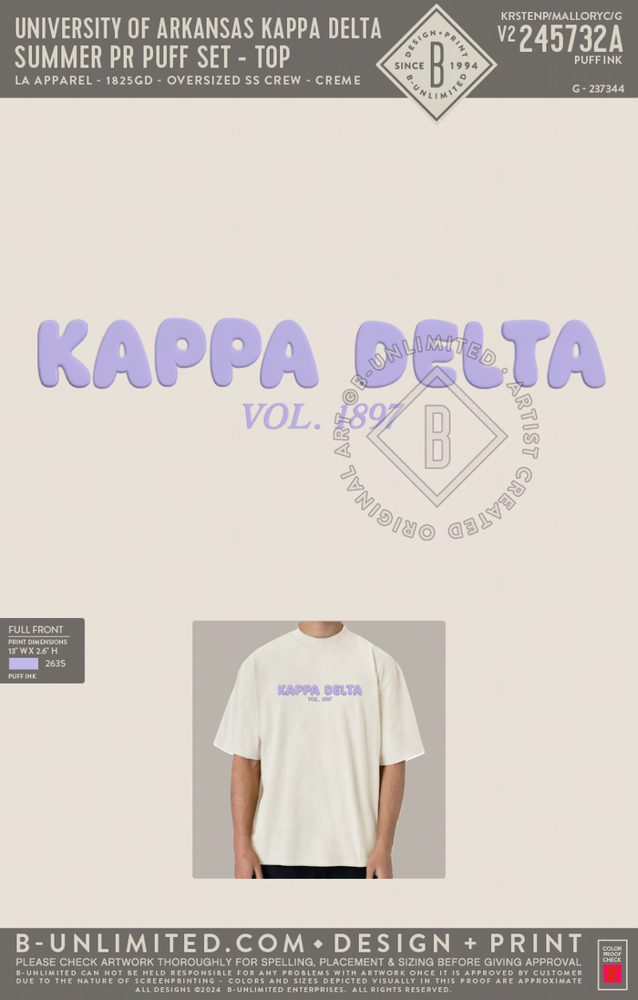 University of Arkansas Kappa Delta – B-Unlimited Custom Apparel Shop