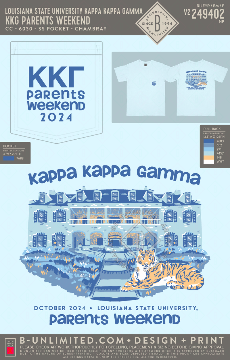 Louisiana State University Kappa Kappa Gamma – B-Unlimited Custom ...