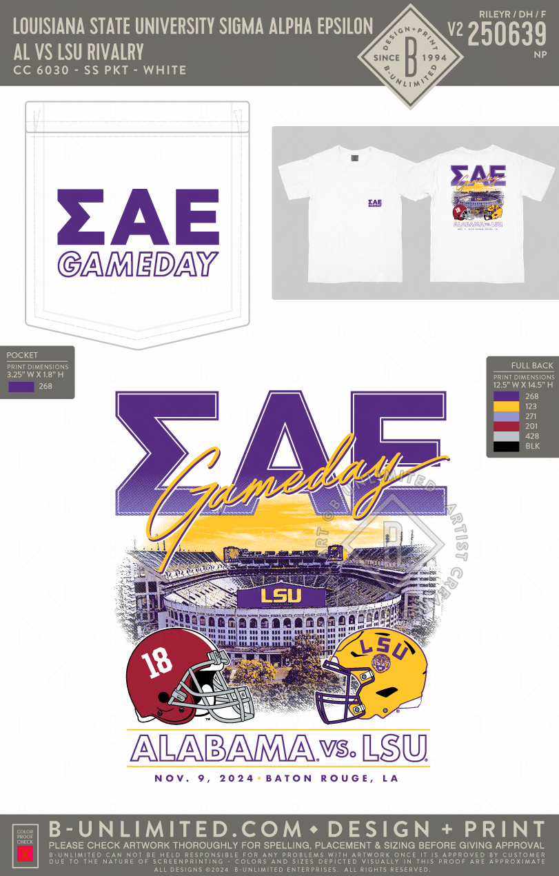 Louisiana State University Sigma Alpha Epsilon - AL vs LSU Rivalry - C ...