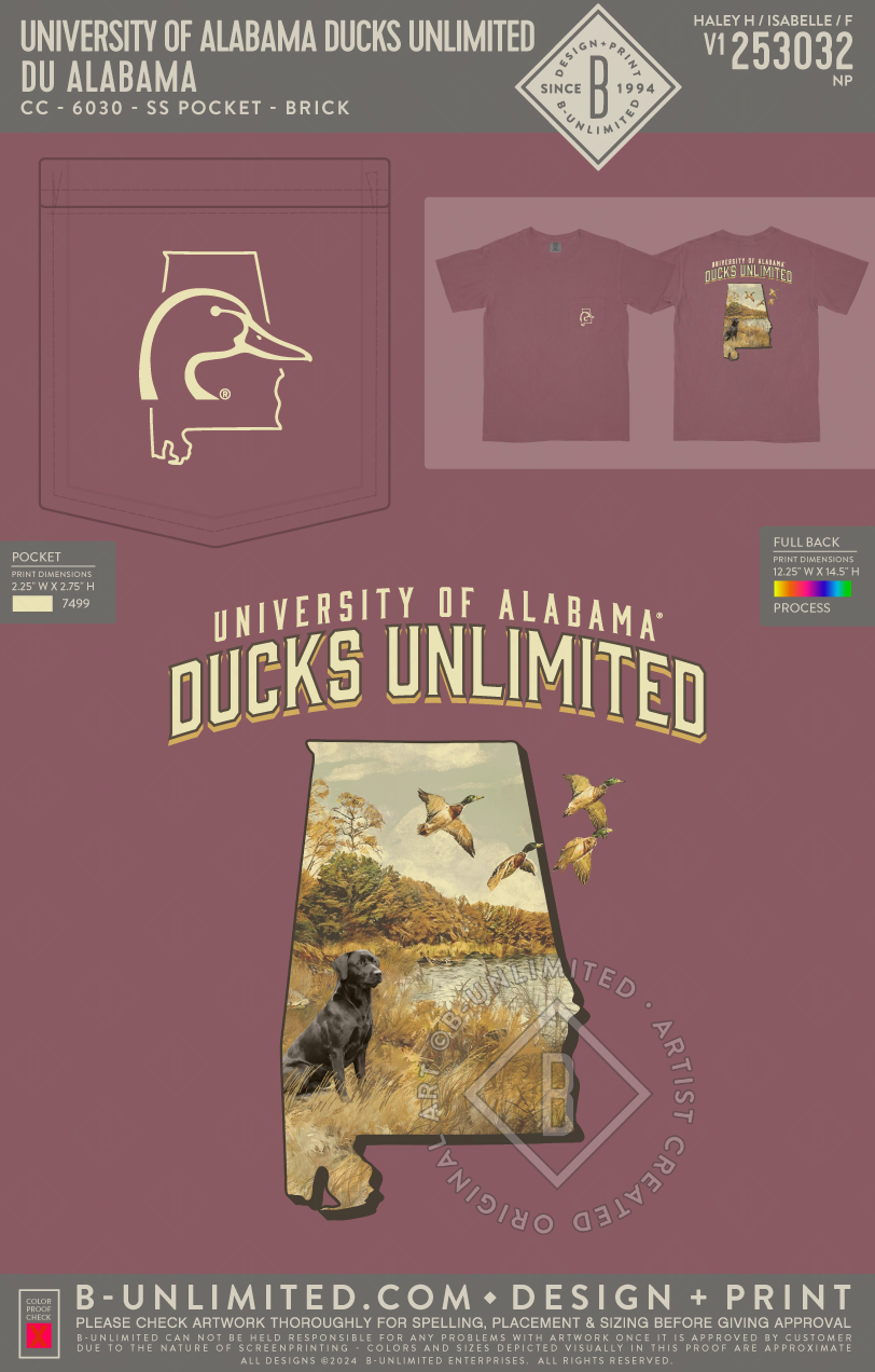 University of Alabama Ducks Unlimited - DU Alabama - CC - 6030 - SS Po ...
