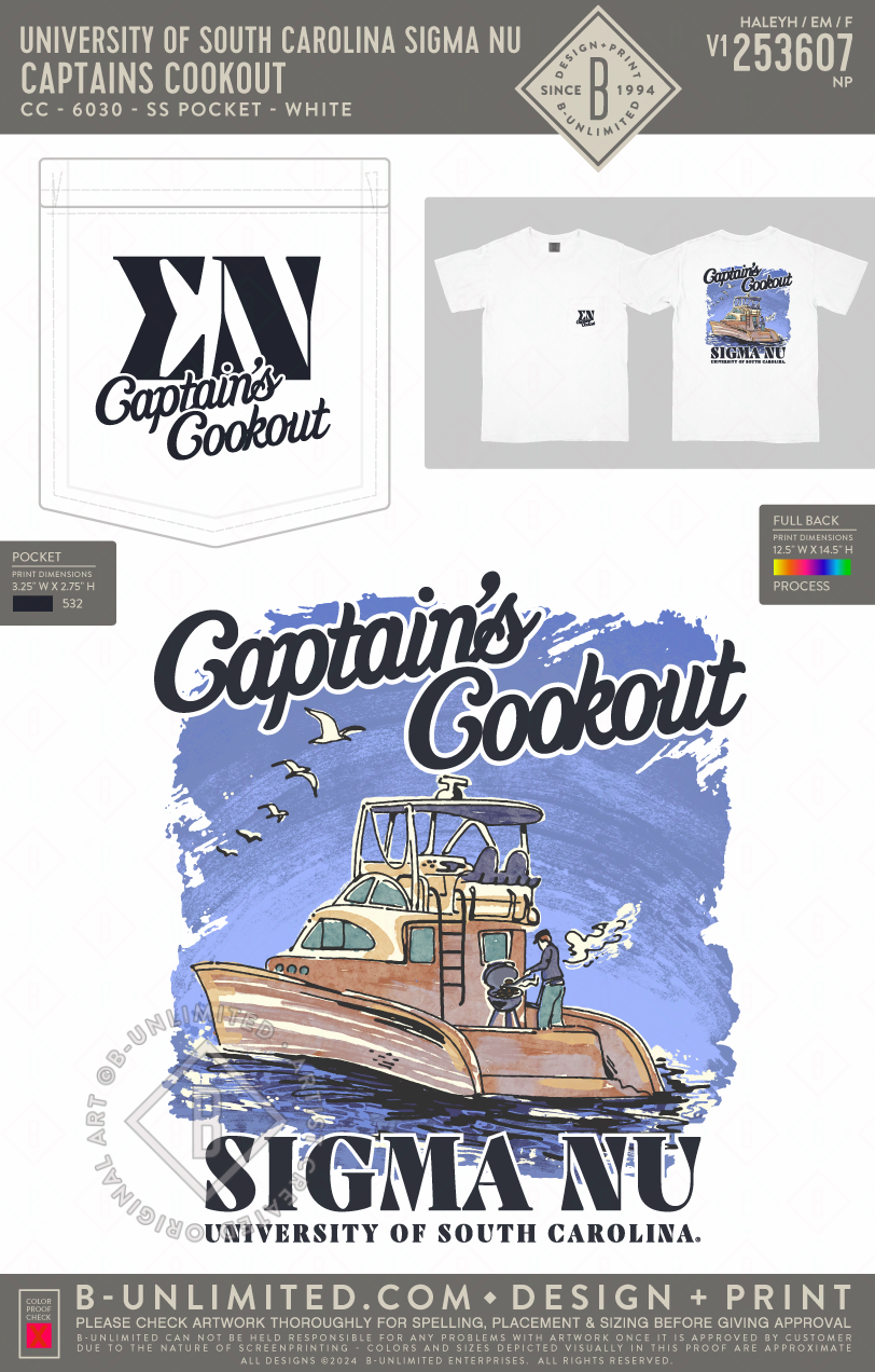 University of South Carolina Sigma Nu - Captains Cookout (EOS25) - CC ...