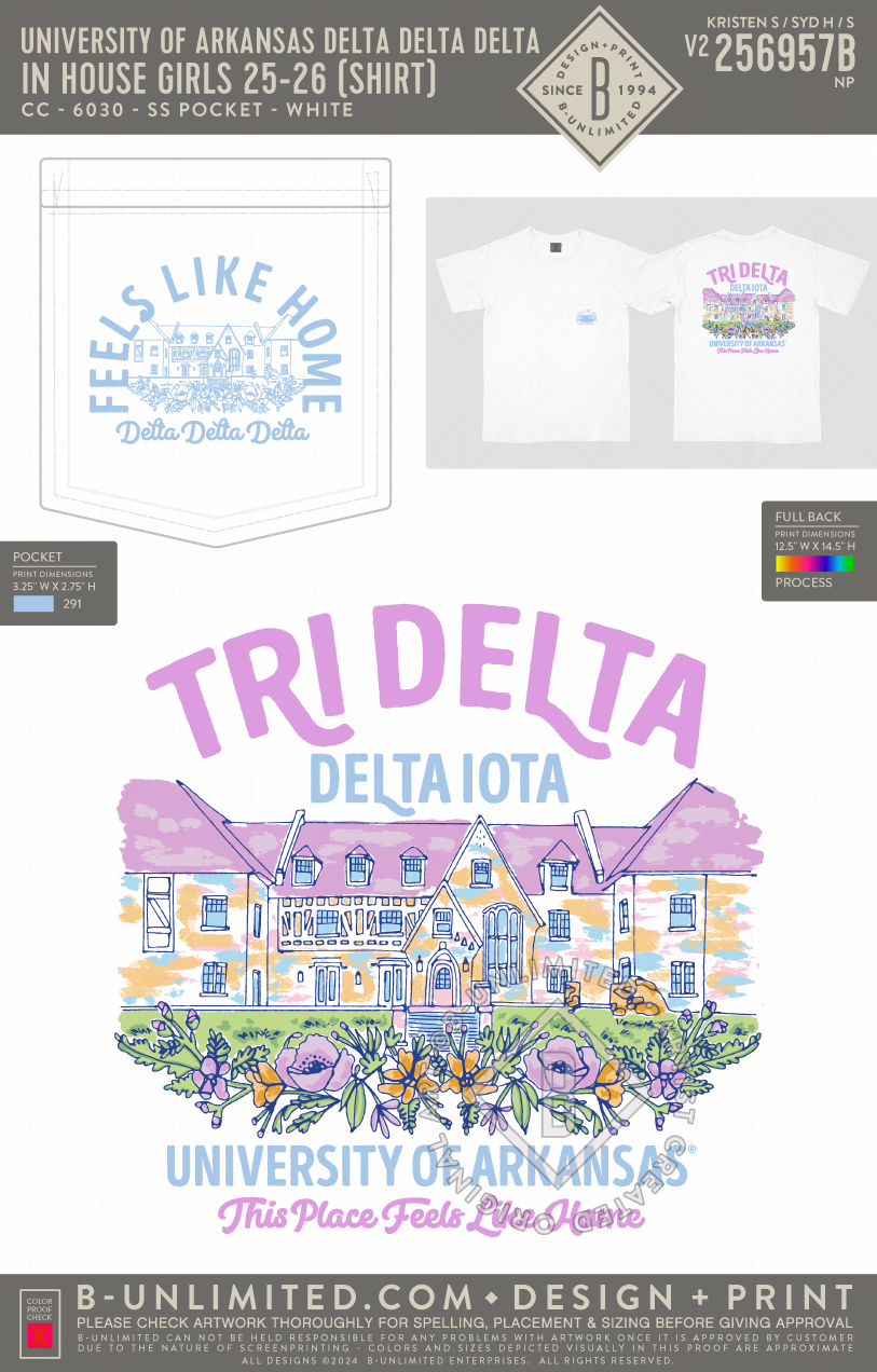 University of Arkansas Delta Delta Delta - In House Girls 25-26 (Shirt ...