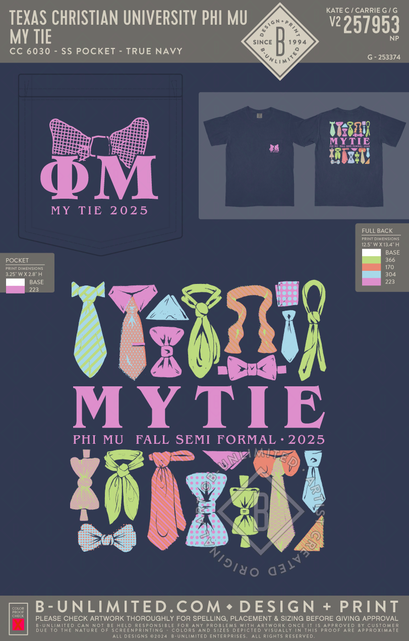 Texas Christian University Phi Mu - My Tie (EOY25) - CC - 6030 - SS Po ...