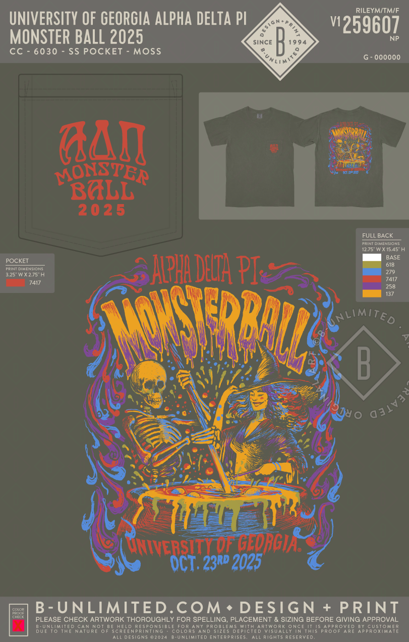 UGA ADPI - Monster Ball 2025 - CC - 6030 - SS Pocket - Moss – B ...