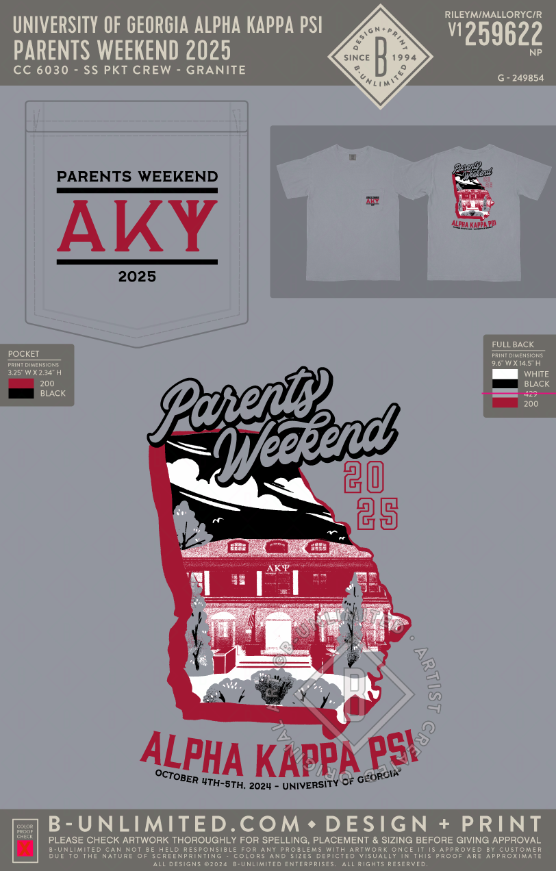 University of Georgia Alpha Kappa Psi – B-Unlimited Custom Apparel Shop