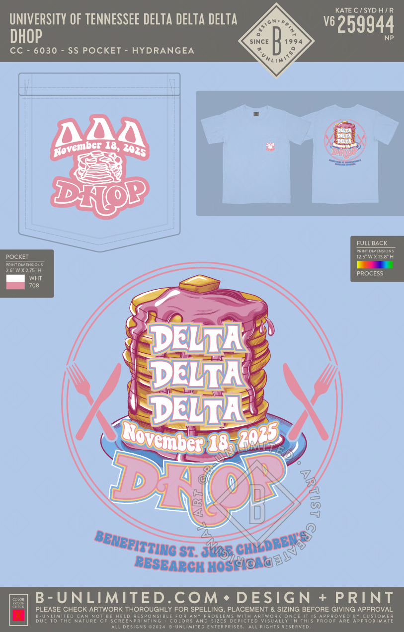 University of Tennessee Delta Delta Delta - DHOP - CC - 6030 - SS Pock ...
