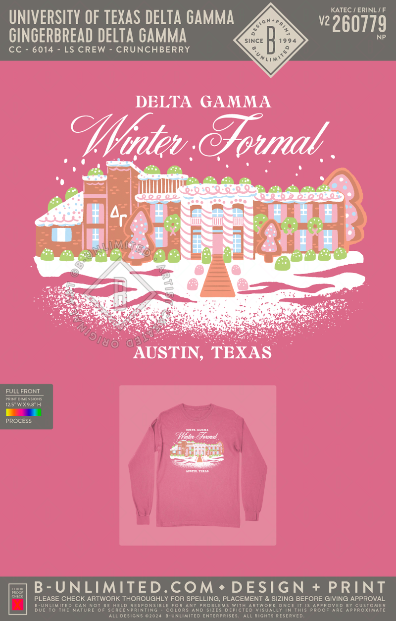 University of Texas Delta Gamma - Gingerbread Delta Gamma - CC - 6014 ...