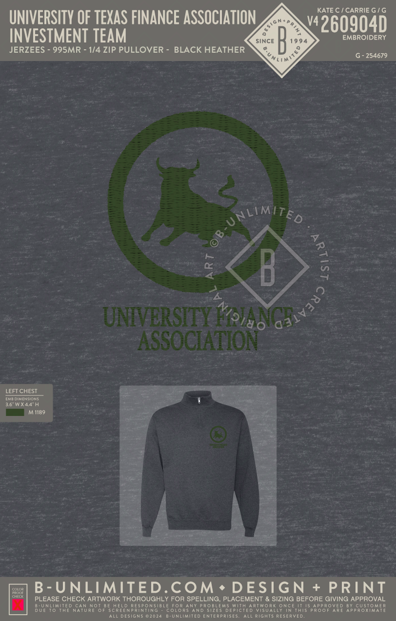 University of Texas Finance Association General – B-Unlimited Custom ...
