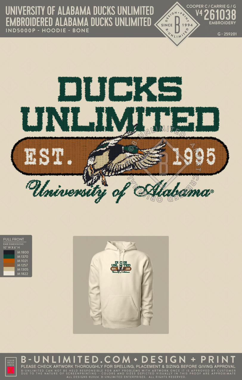 University of Alabama Ducks Unlimited - Embroidered Alabama Ducks Unli ...