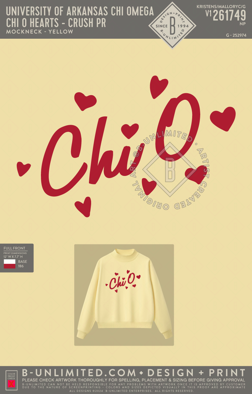 University of Arkansas Chi Omega - Chi O Hearts - Crush PR - Tap Stitc ...