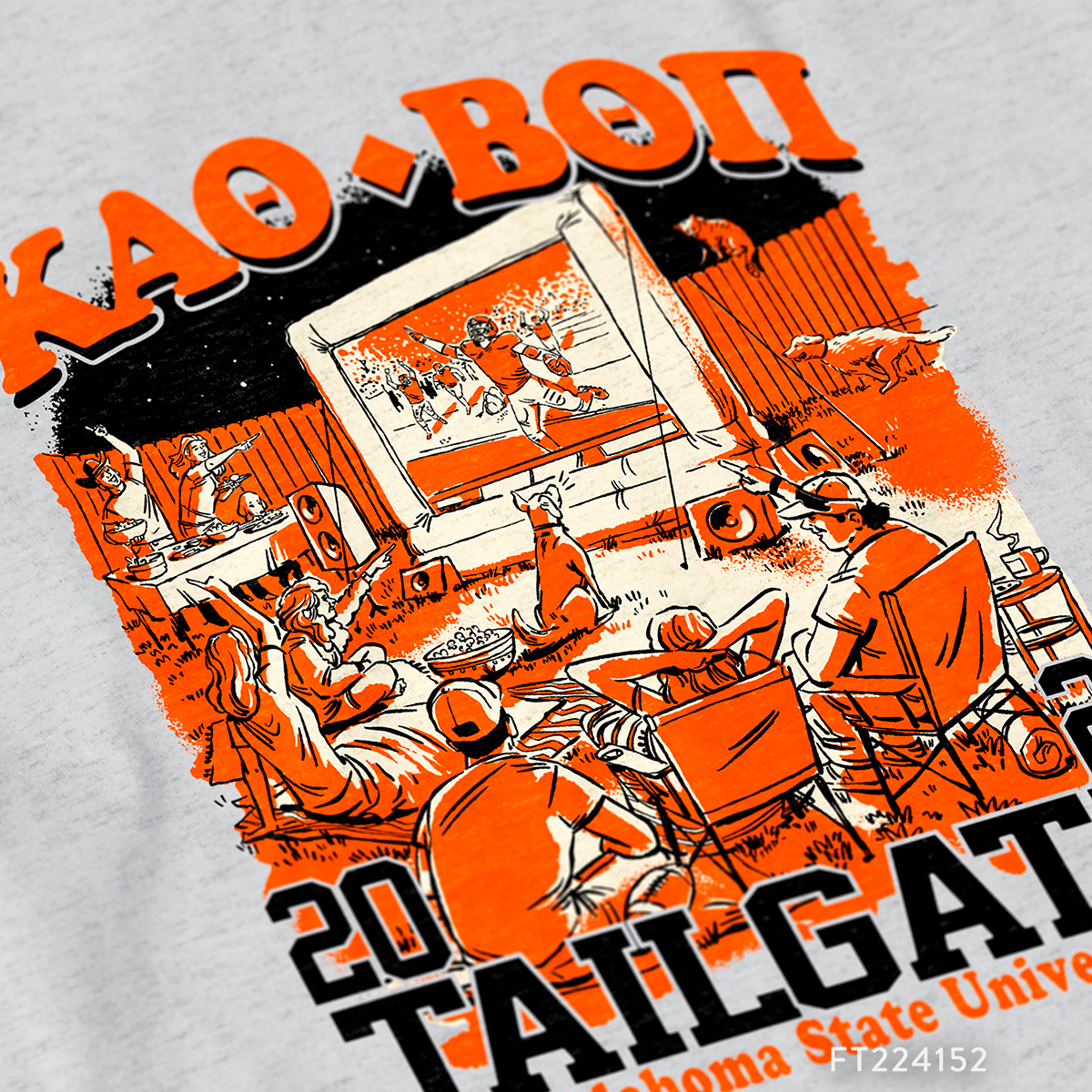 Greek Football Tailgate T-Shirt Design – B-Unlimited Custom Apparel Shop