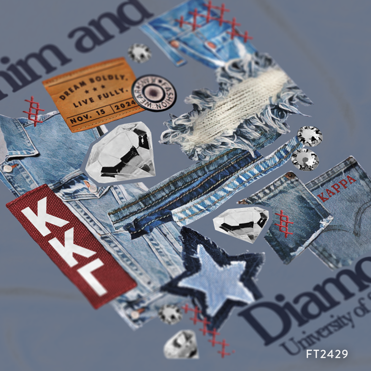Kappa Kappa Gamma Decked in Denim Theme Party T-Shirt Design – B ...