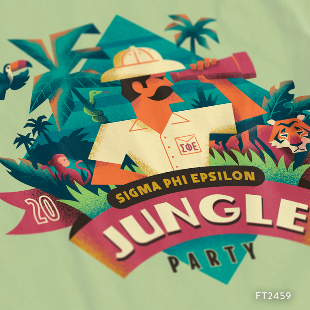 Sigma Phi Epsilon Jungle Party T-Shirt Design – B-Unlimited Custom ...