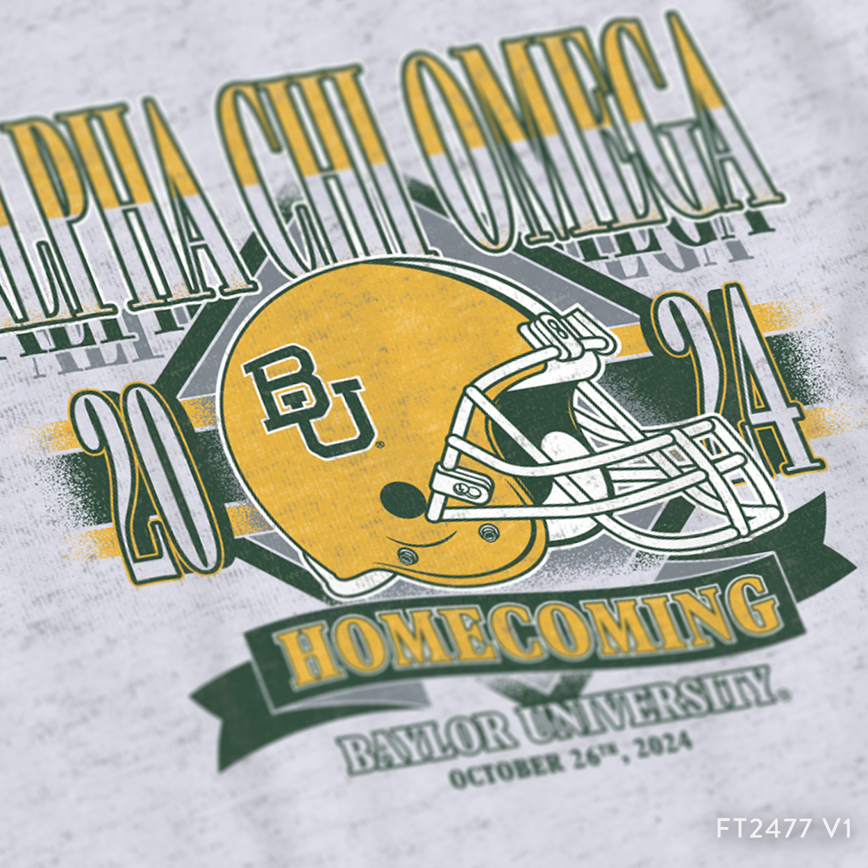 Alpha Chi Omega Classic Homecoming T-Shirt Design – B-Unlimited Custom ...
