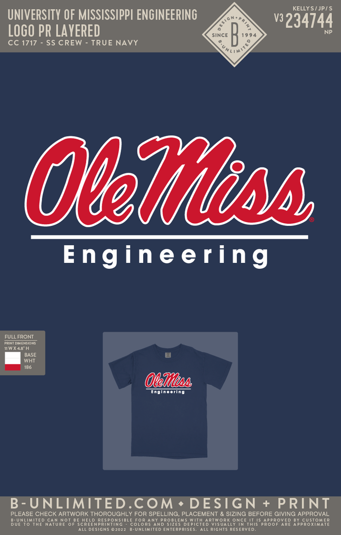 University of Mississippi Engineering – B-Unlimited Custom Apparel Shop