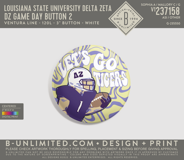 Louisiana State University Delta Zeta – B-Unlimited Custom Apparel Shop