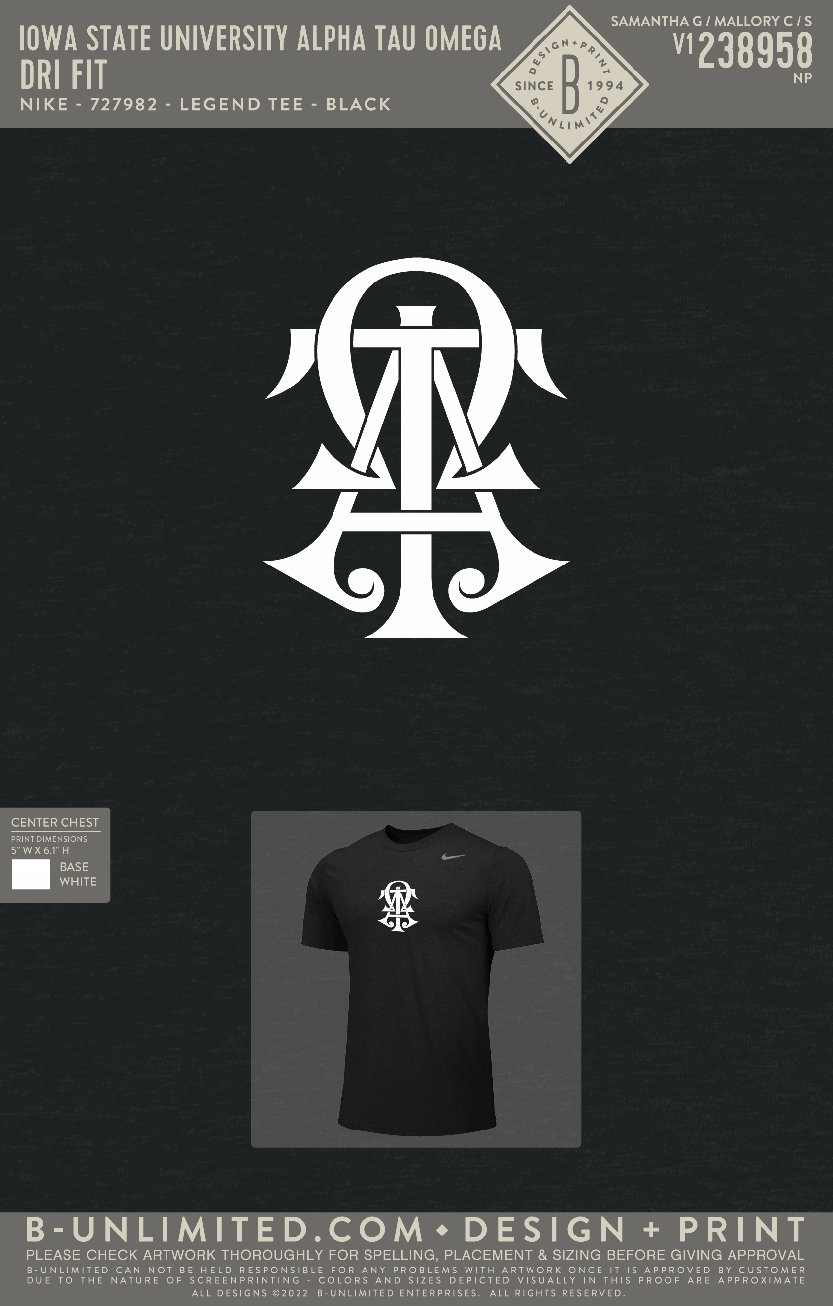 Alpha Tau Omega Letters
