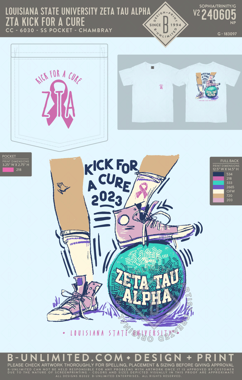 Louisiana State University Zeta Tau Alpha – B-Unlimited Custom Apparel Shop