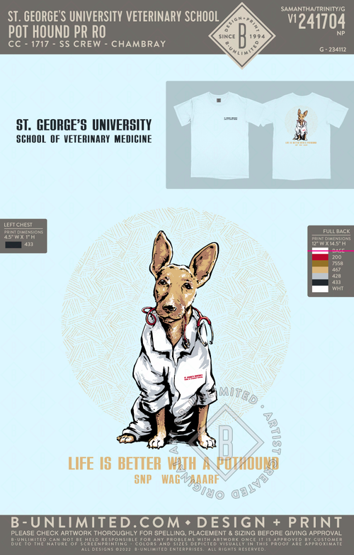 St. George's University Veterinary School – B-Unlimited Custom Apparel Shop