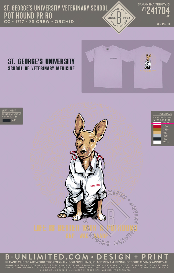 St. George's University Veterinary School – B-Unlimited Custom Apparel Shop