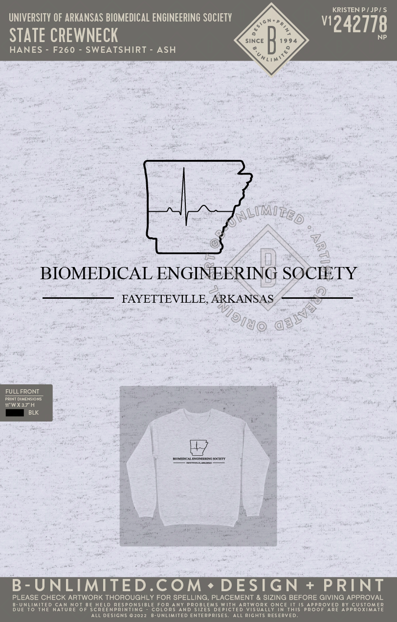 University of Arkansas Biomedical Engineering Society – B-Unlimited ...
