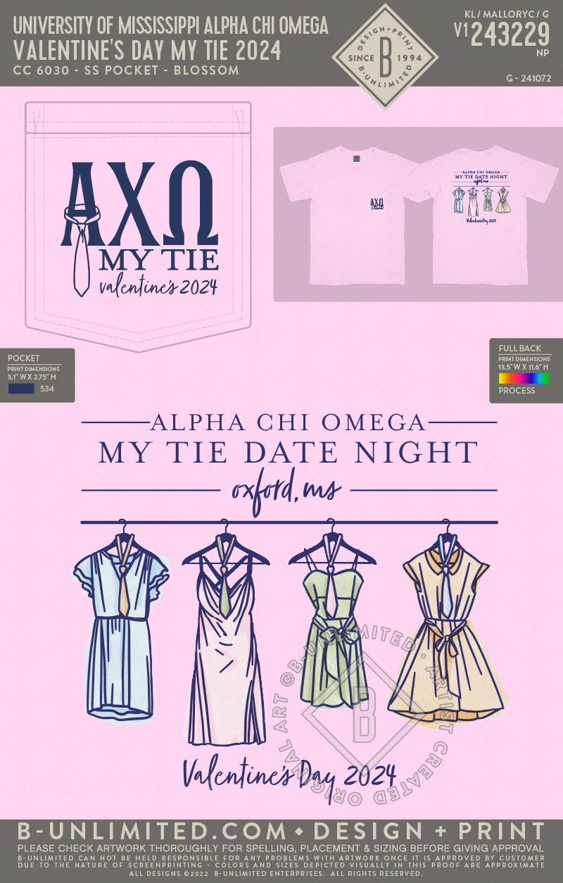 University of Mississippi Alpha Chi Omega – B-Unlimited Custom Apparel Shop