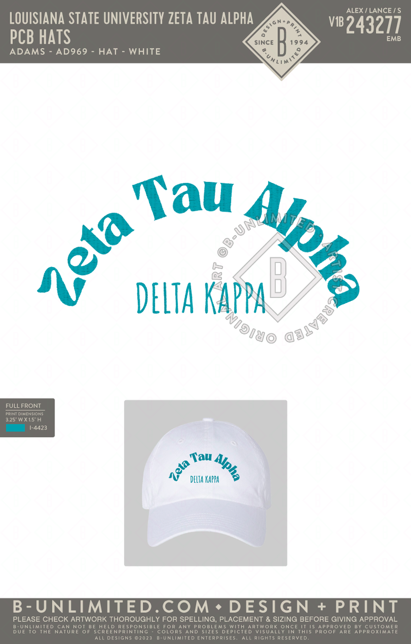 Louisiana State University Zeta Tau Alpha – B-Unlimited Custom Apparel Shop